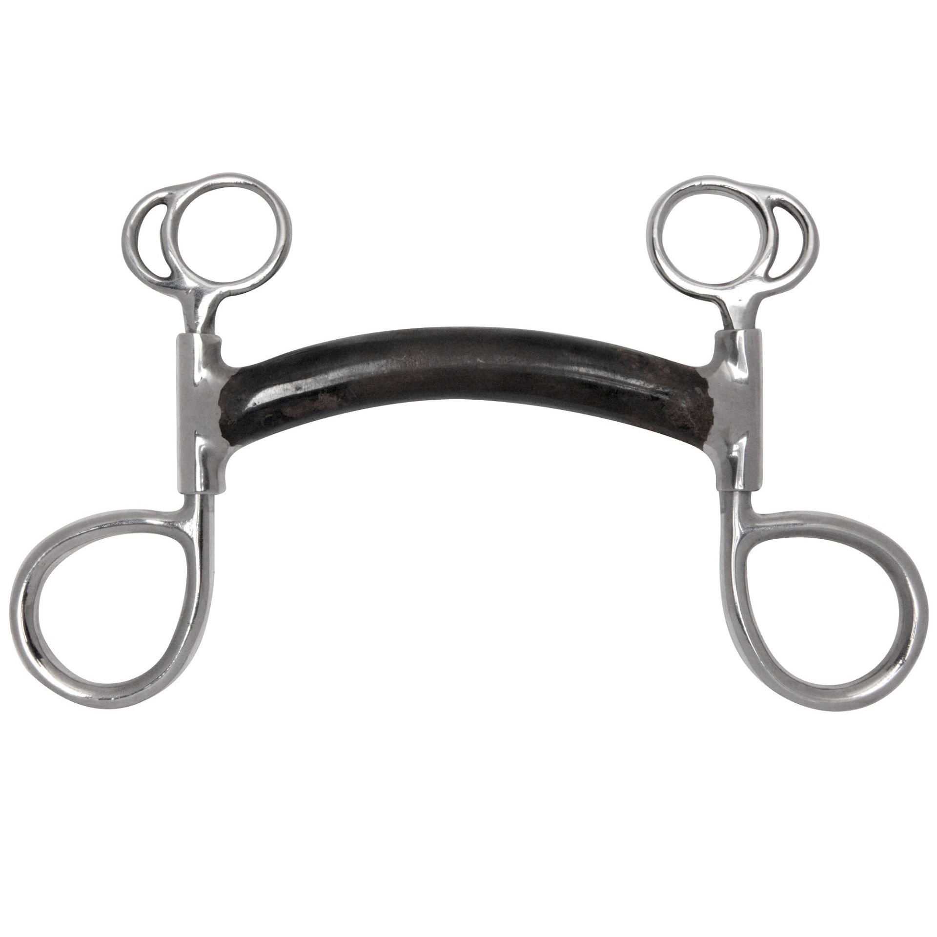 Toklat - Swivel Cheek Bumper Bit with Black Steel Mullen