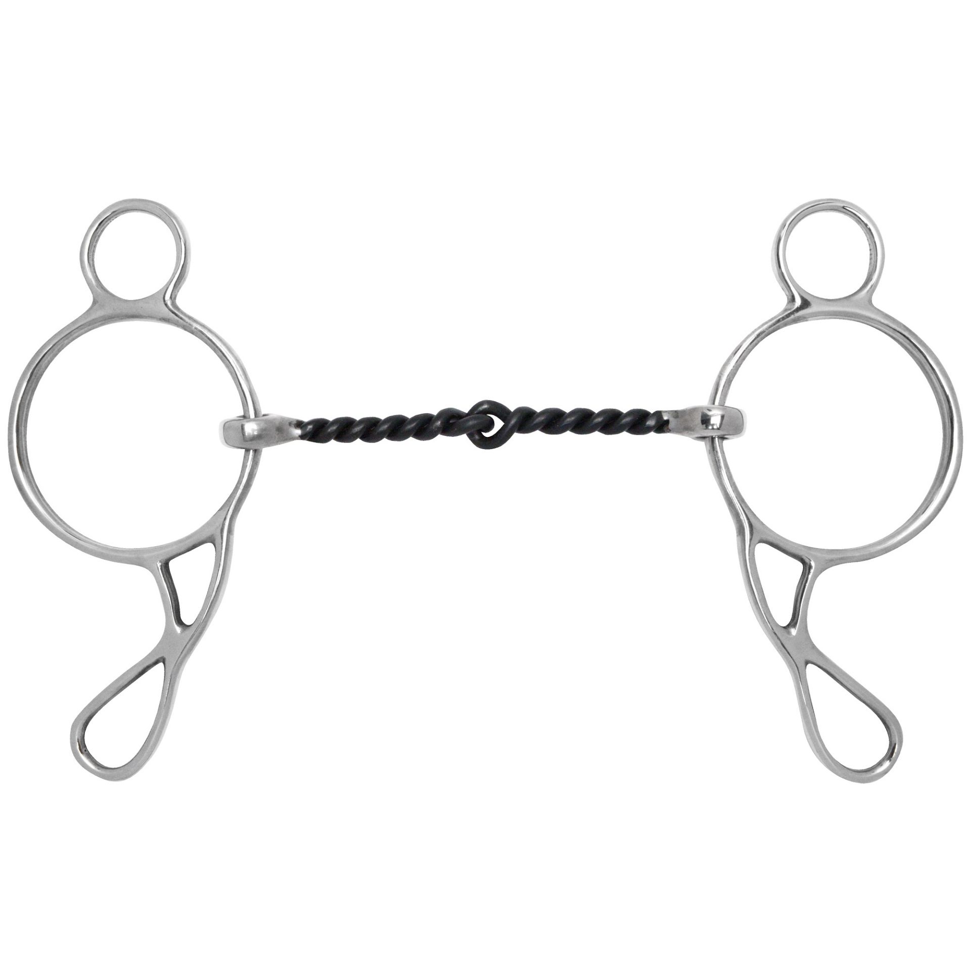Toklat - Wonder Gag with Black Steel Twisted Wire Snaffle